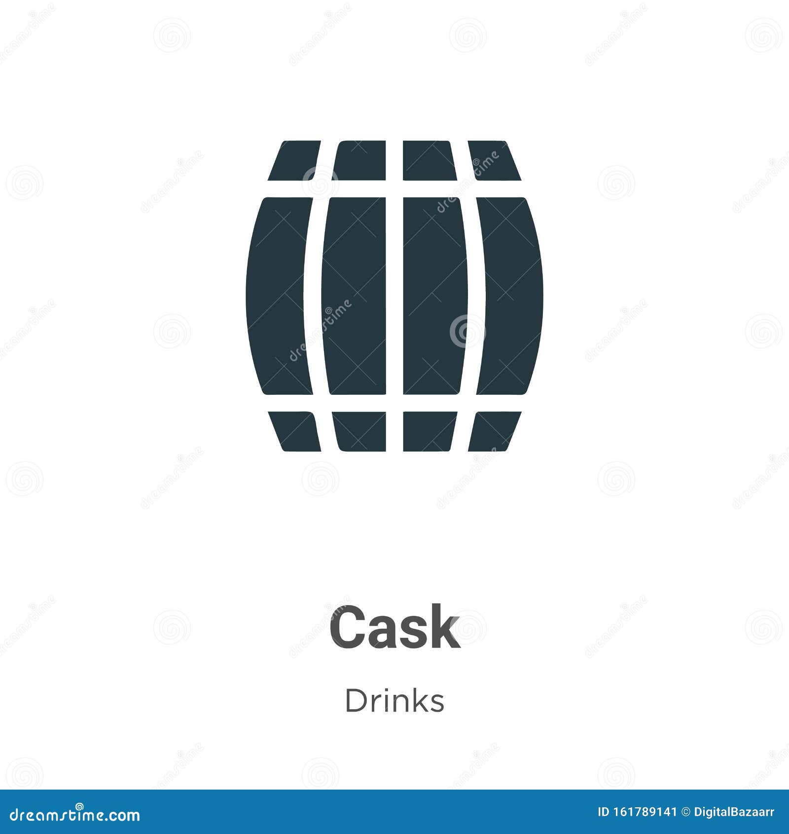 Cask Vector Icon on White Background. Flat Vector Cask Icon Symbol Sign ...