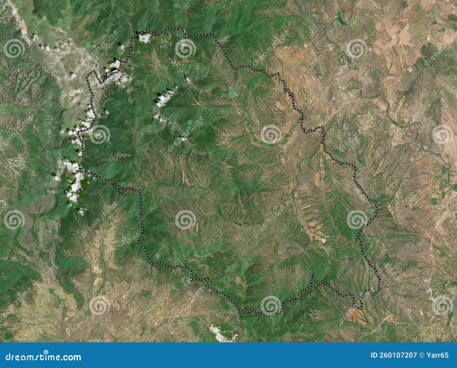 Caska, Macedonia. High-res Satellite. No Legend Stock Illustration ...