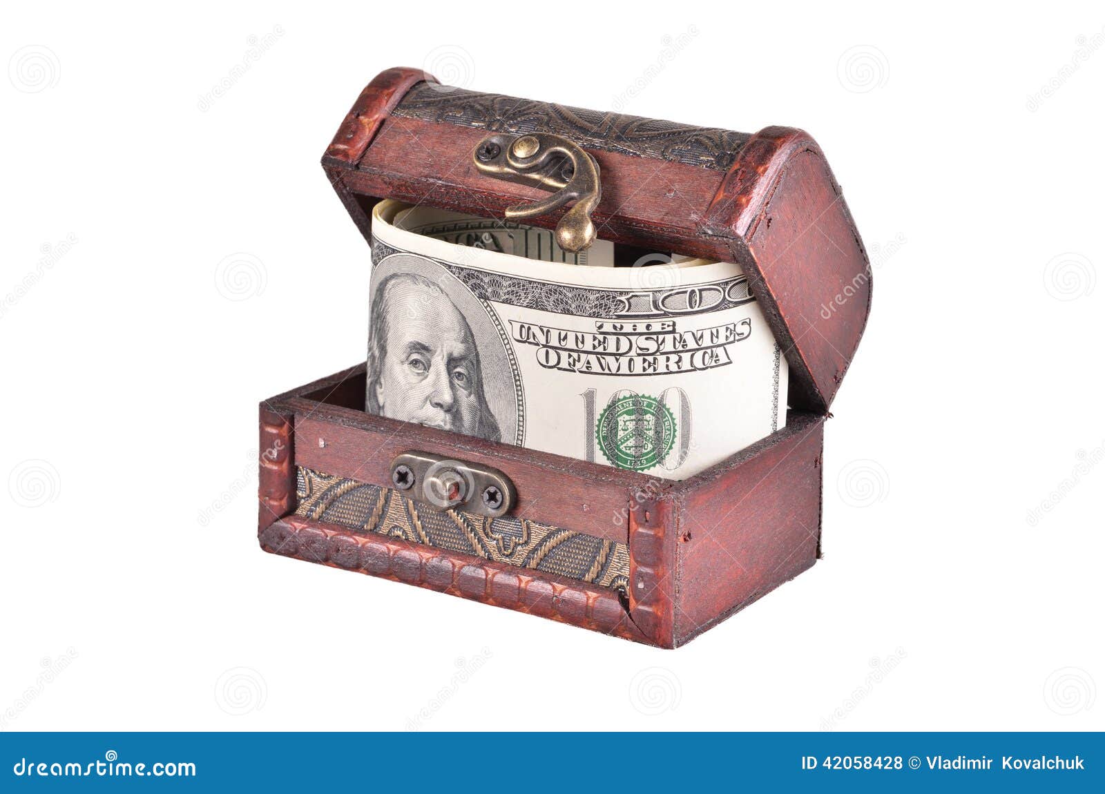 Casket with money stock photo. Image of wealth, percentages - 42058428
