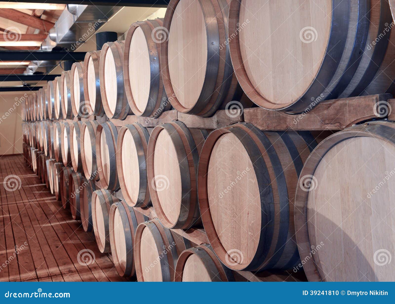 Casks in wine cellar stock photo. Image of alcoholic - 39241810
