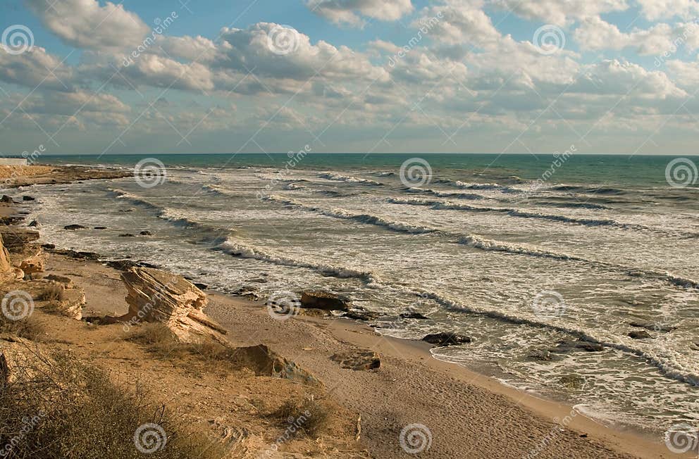 Caspian costline stock image. Image of waves, wind, storm - 3217017