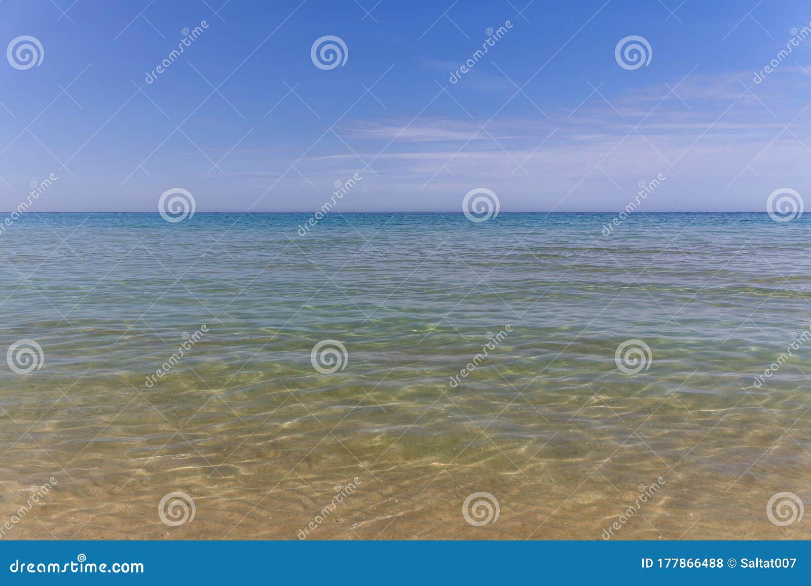 Caspian Sea. Clear Sea Water. the Sea is Blue with Small Waves ...