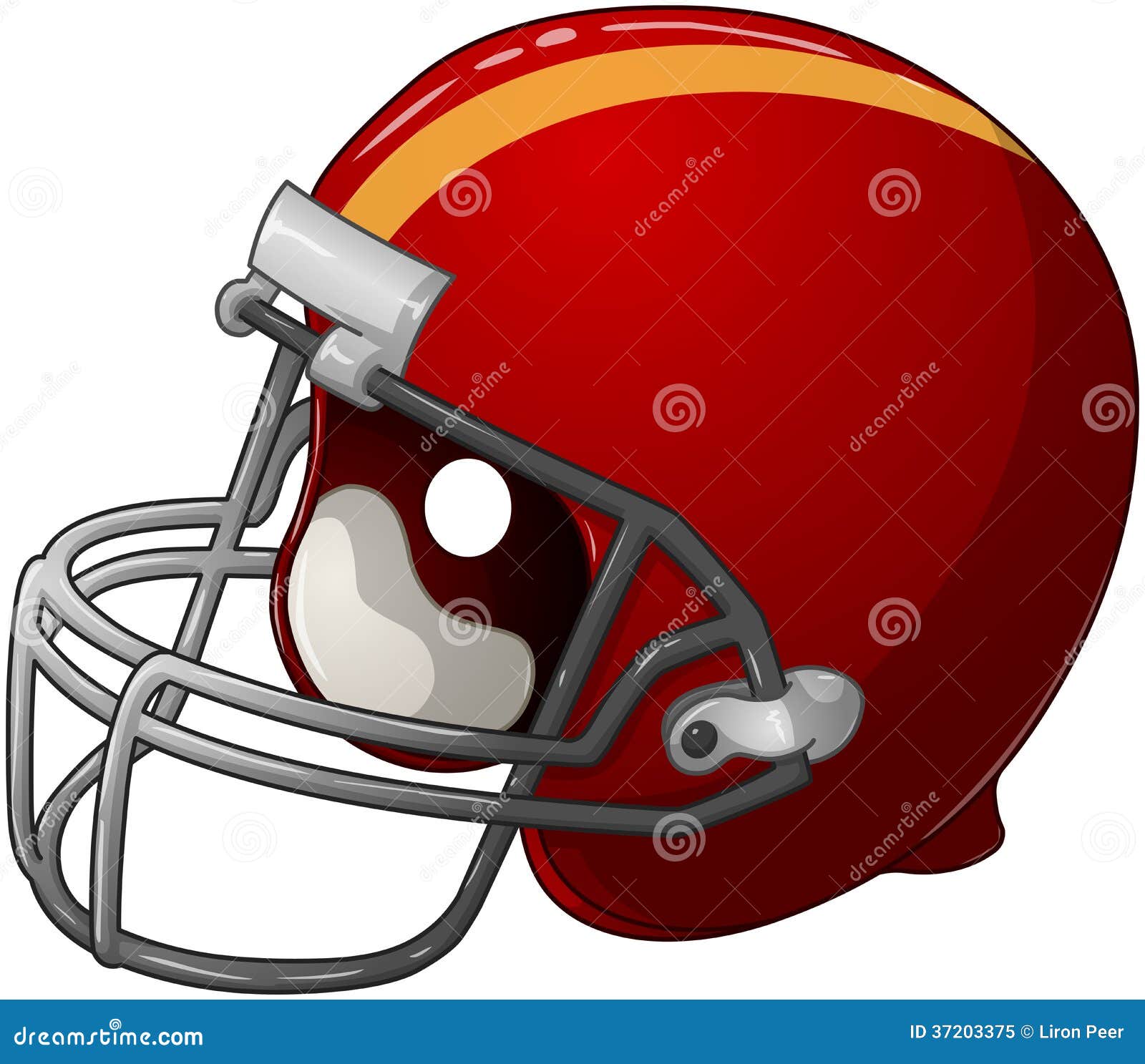 Casque de football rouge illustration de vecteur. Illustration du ...