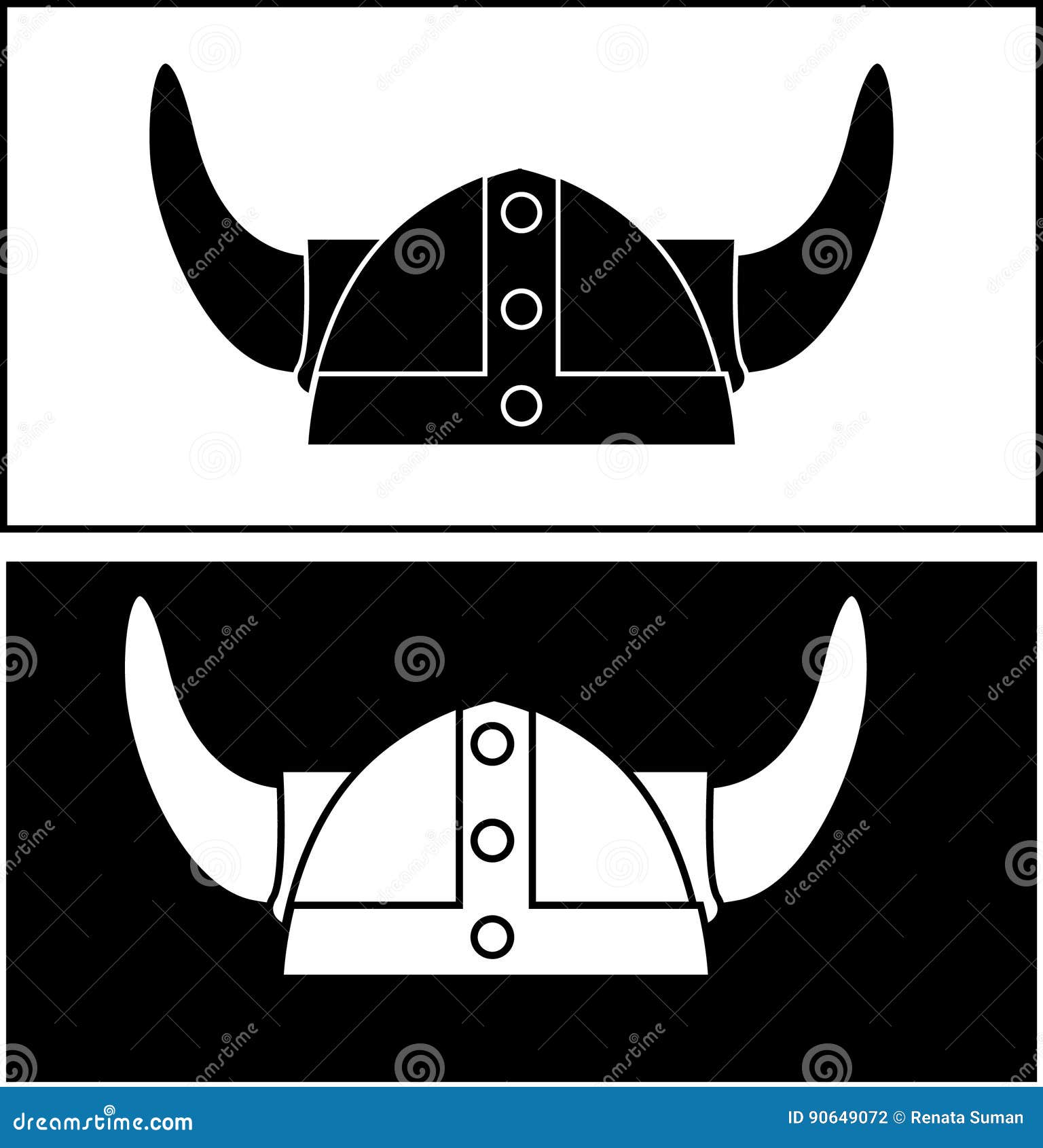 Casque De Viking S, Noir Et Blanc Illustration de Vecteur ...