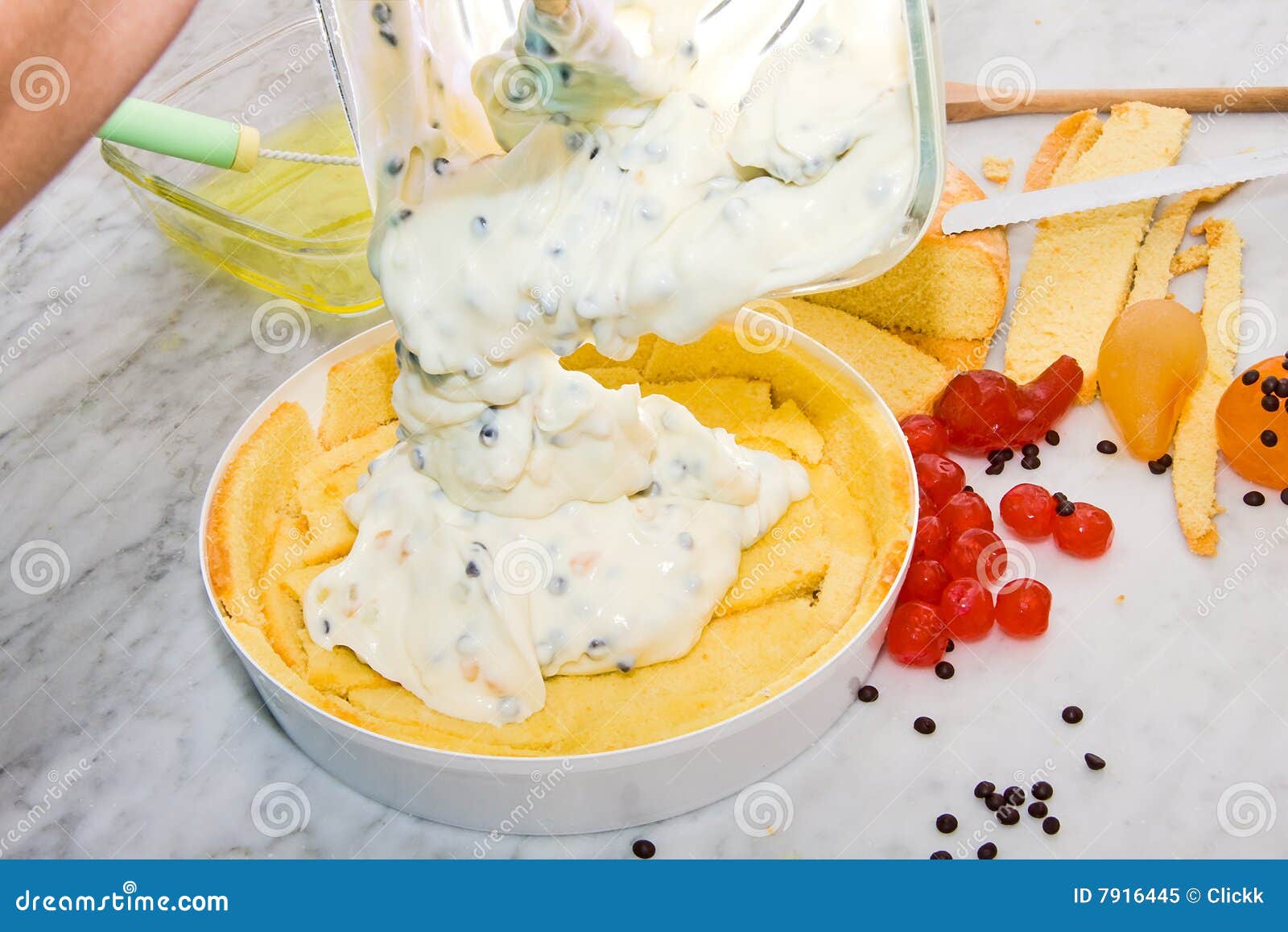 Cassata sicilian stock image. Image of cassata, milk, preparation - 7916445