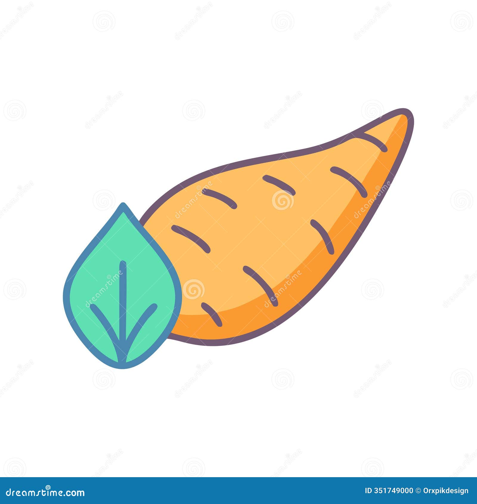 Cassava Icon for Healthy Cooking Stock Illustration - Illustration of ...