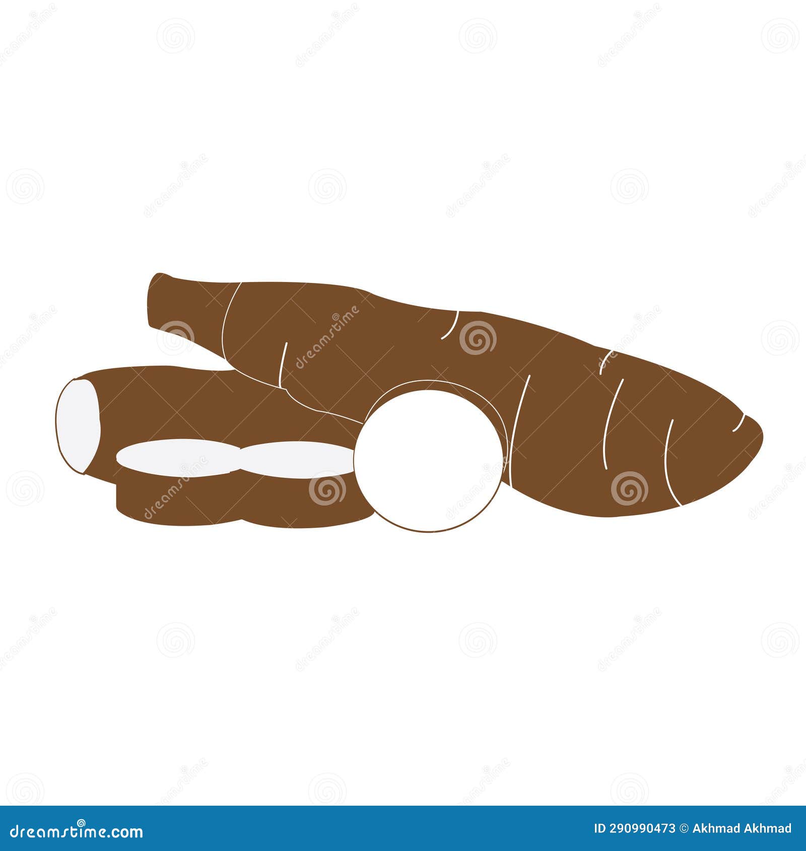 Cassava Icon Cartoon Vector 290990473