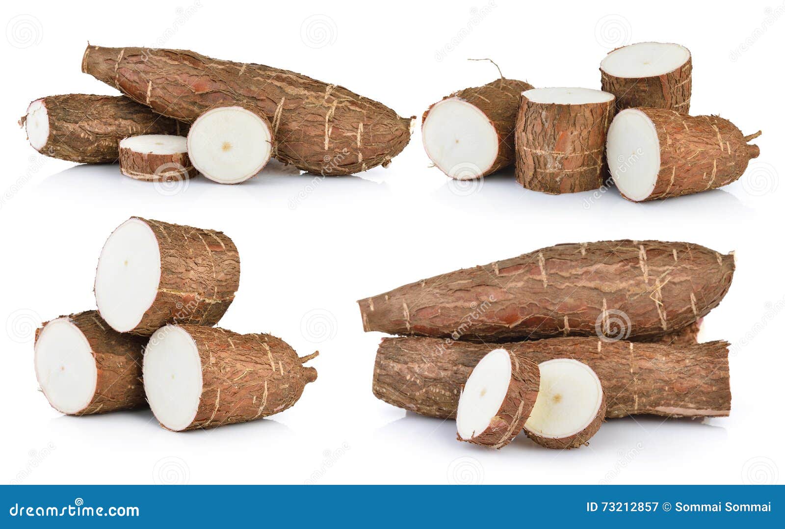 Cassava Isolated On A White Background Royalty-Free Stock Photography ...