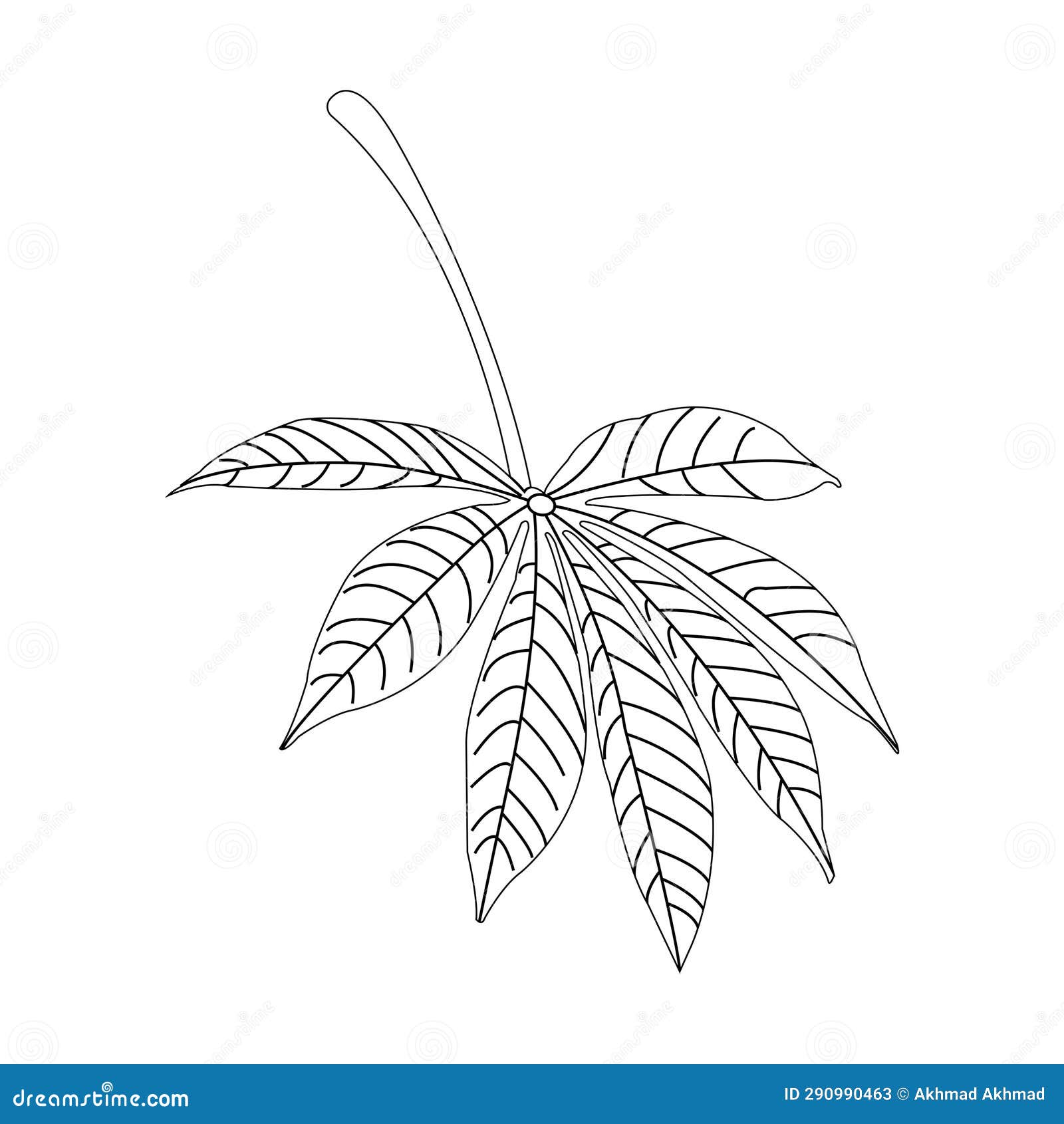 Cassava leaf icon stock vector. Illustration of leaves - 290990463