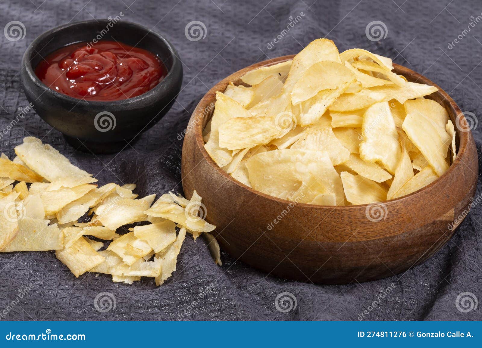 Cassava Manioc Esculenta Snacks Fried Yuca Flakes Stock Photo - Image ...