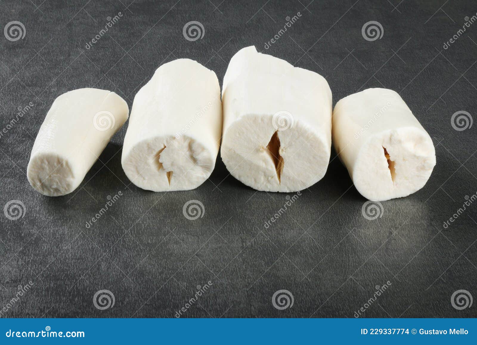 Cassava Pieces Isolated on Dark Background Stock Photo - Image of ...