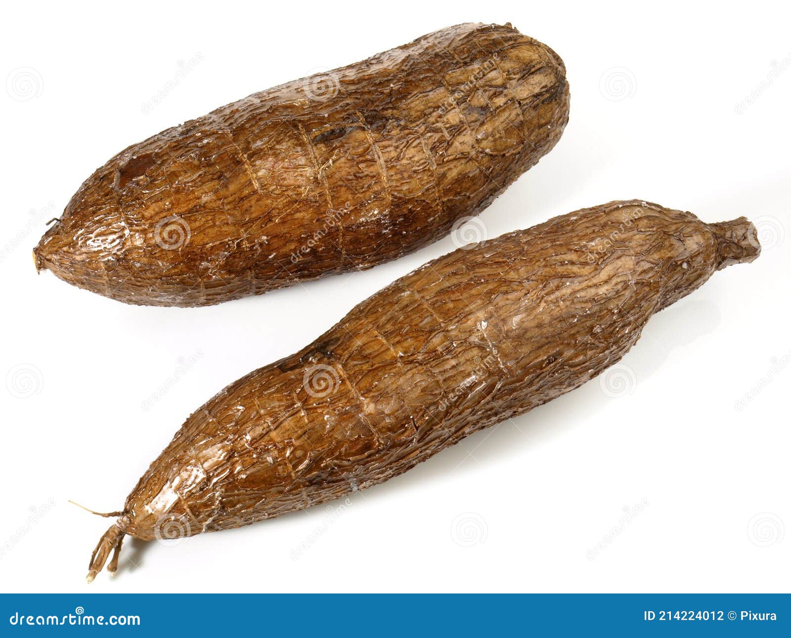Cassava Roots on White Background - Isolated Stock Photo - Image of ...