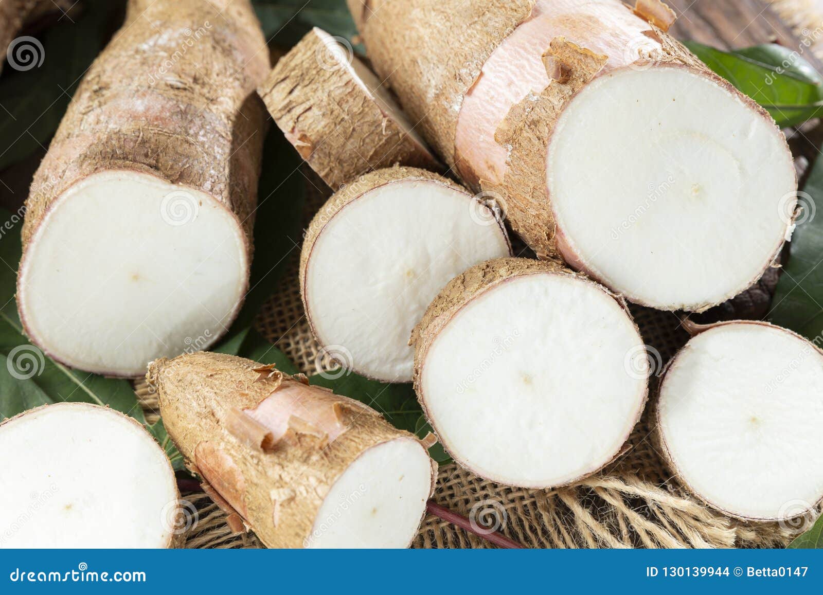 Cassava Slices on the Table Stock Photo - Image of root, fruit: 130139944