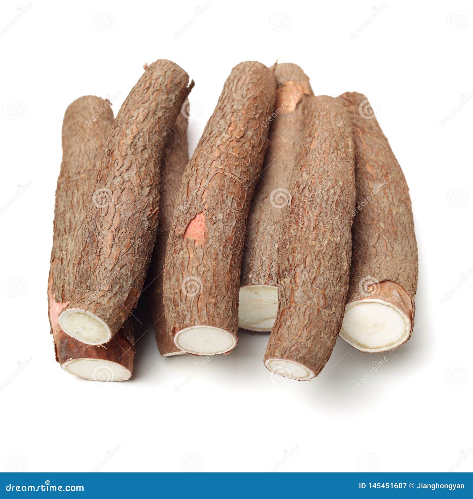 Cassava on a White Background Stock Image - Image of life, studio ...