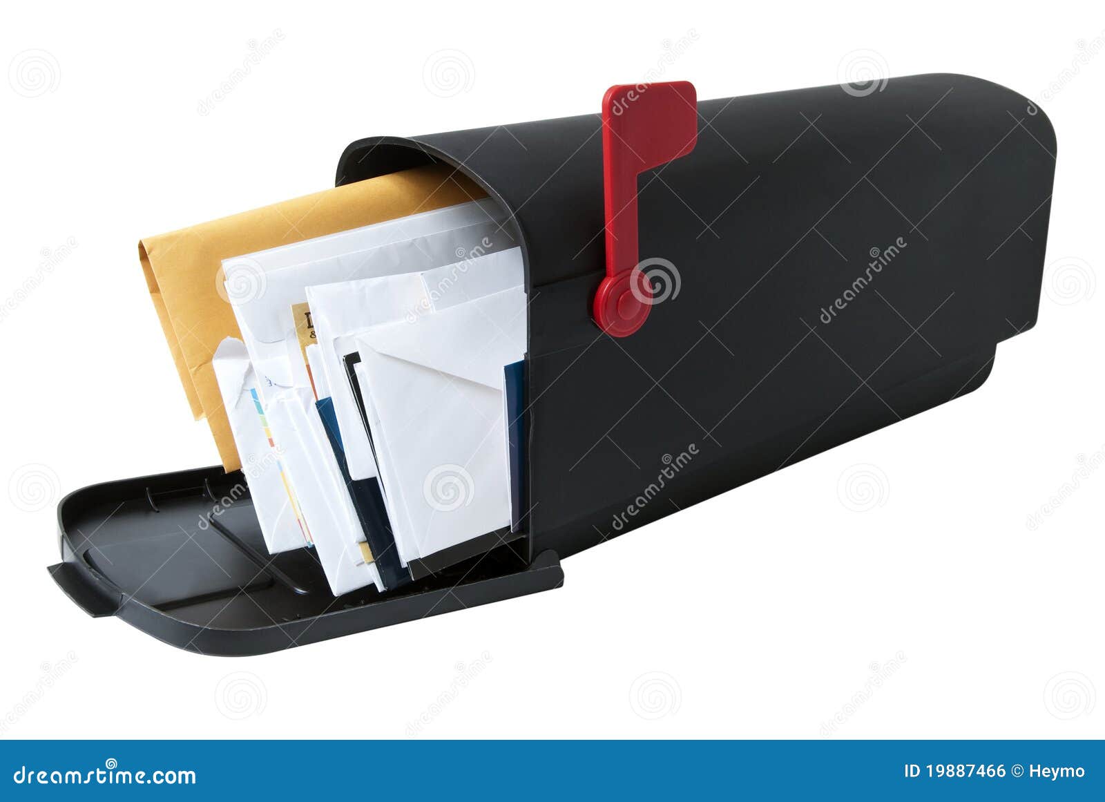 Cassetta postale piena fotografia stock. Immagine di bandierina - 19887466