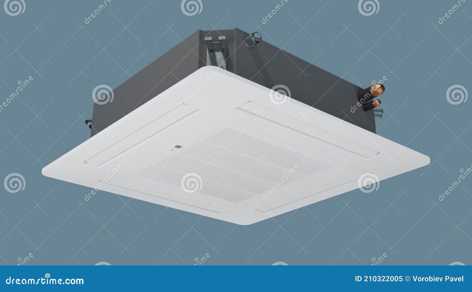 Cassette Air Conditioner Ceiling Recessed Stock Illustration ...
