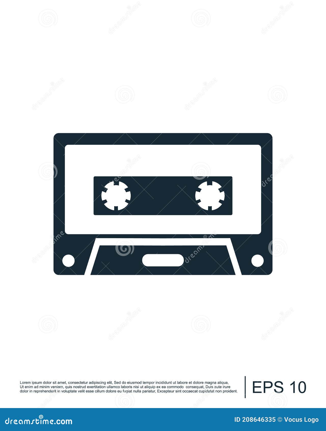 Cassette Icon Vector Logo Template Stock Vector - Illustration of party ...