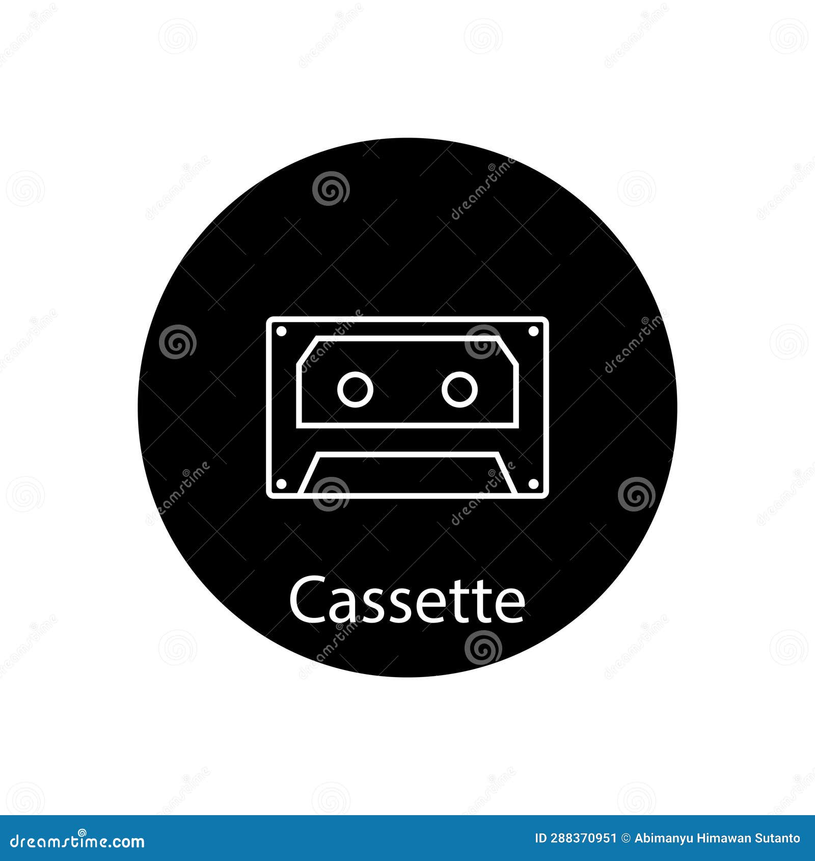 Cassette icon vector stock vector. Illustration of graphic - 288370951
