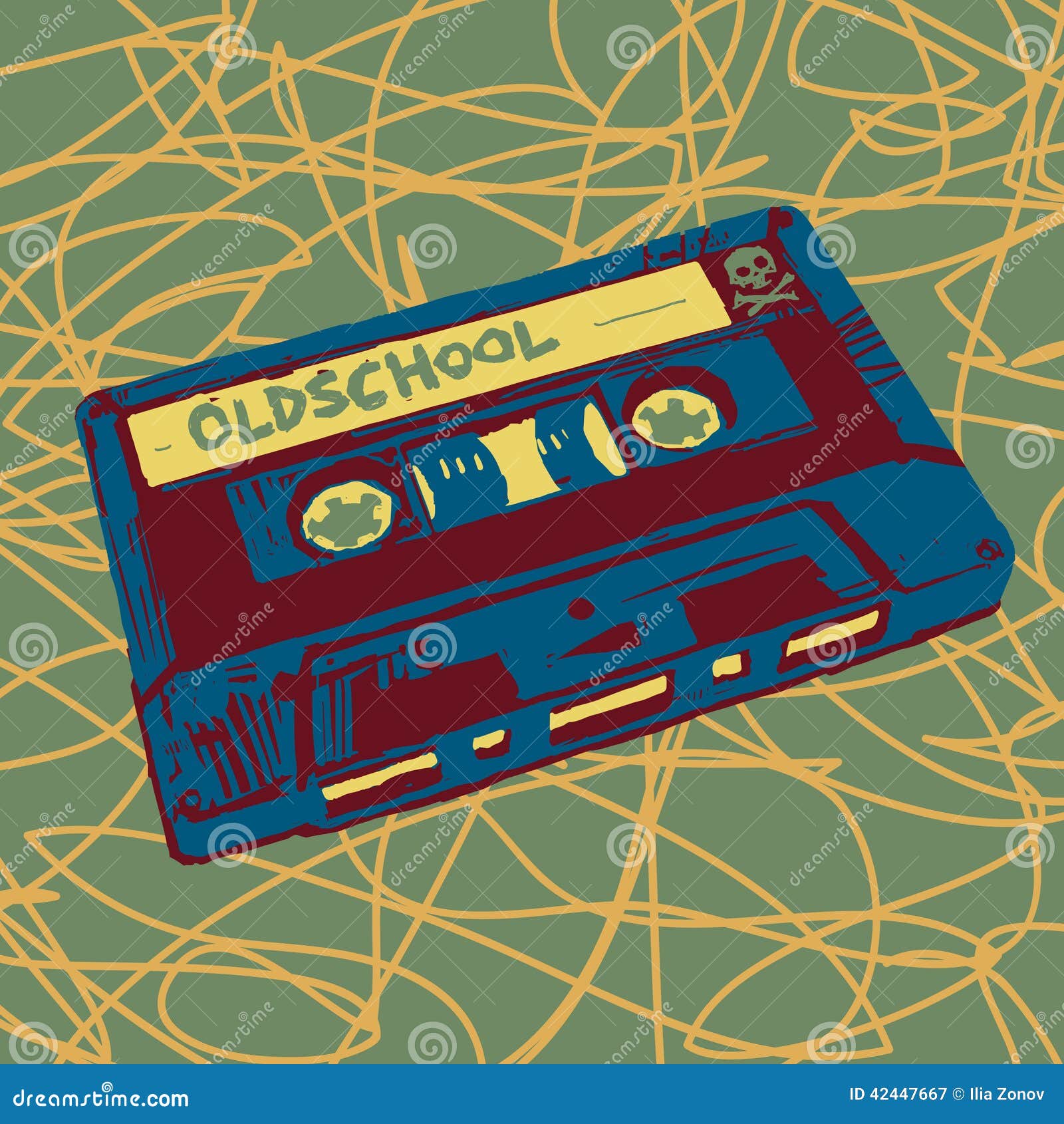 Cassette Illustration Cartoon Vector | CartoonDealer.com #42447667