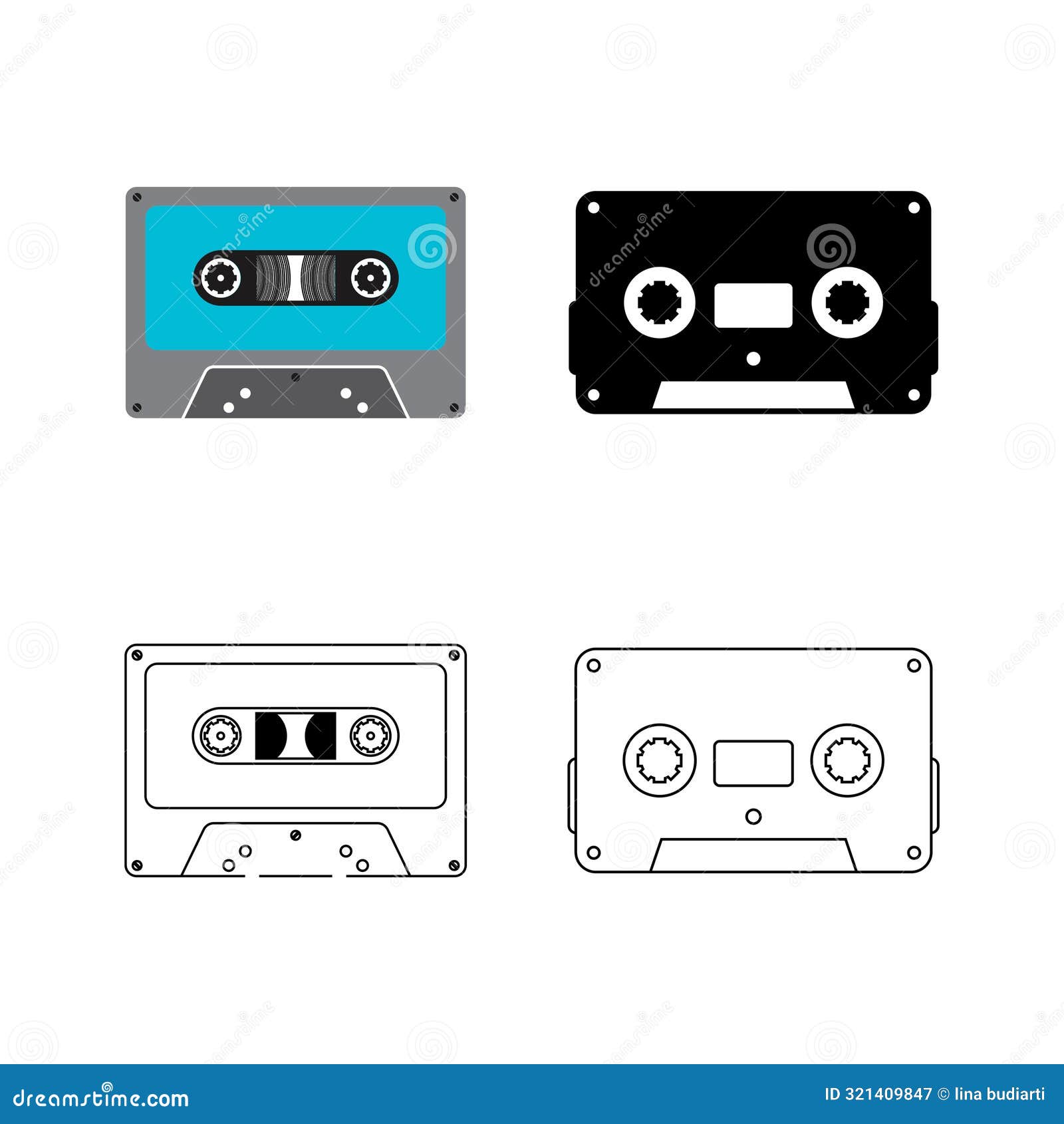 Cassette logo stock vector. Illustration of sound, symbol - 321409847