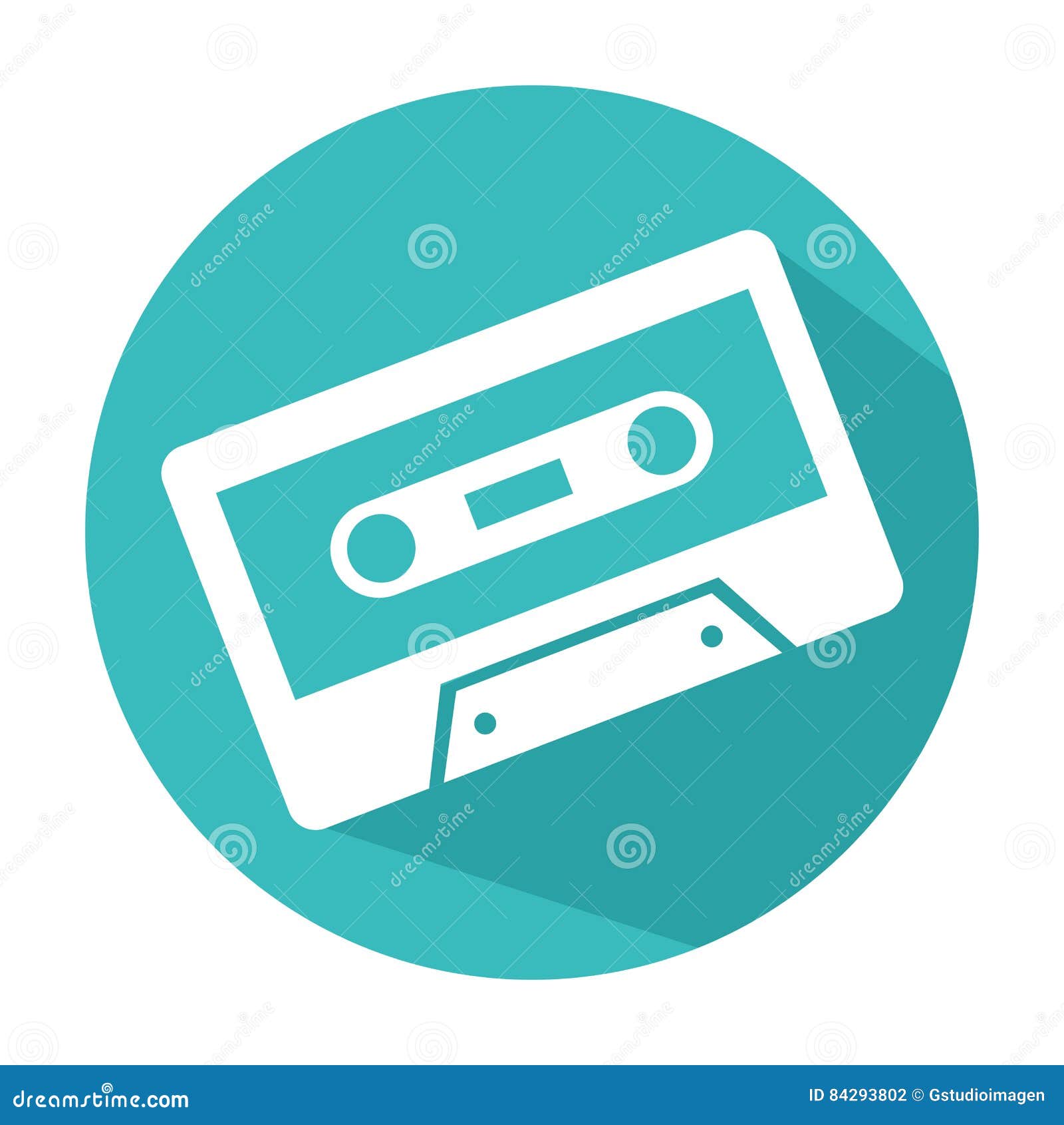 Cassette old music icon stock illustration. Illustration of design ...