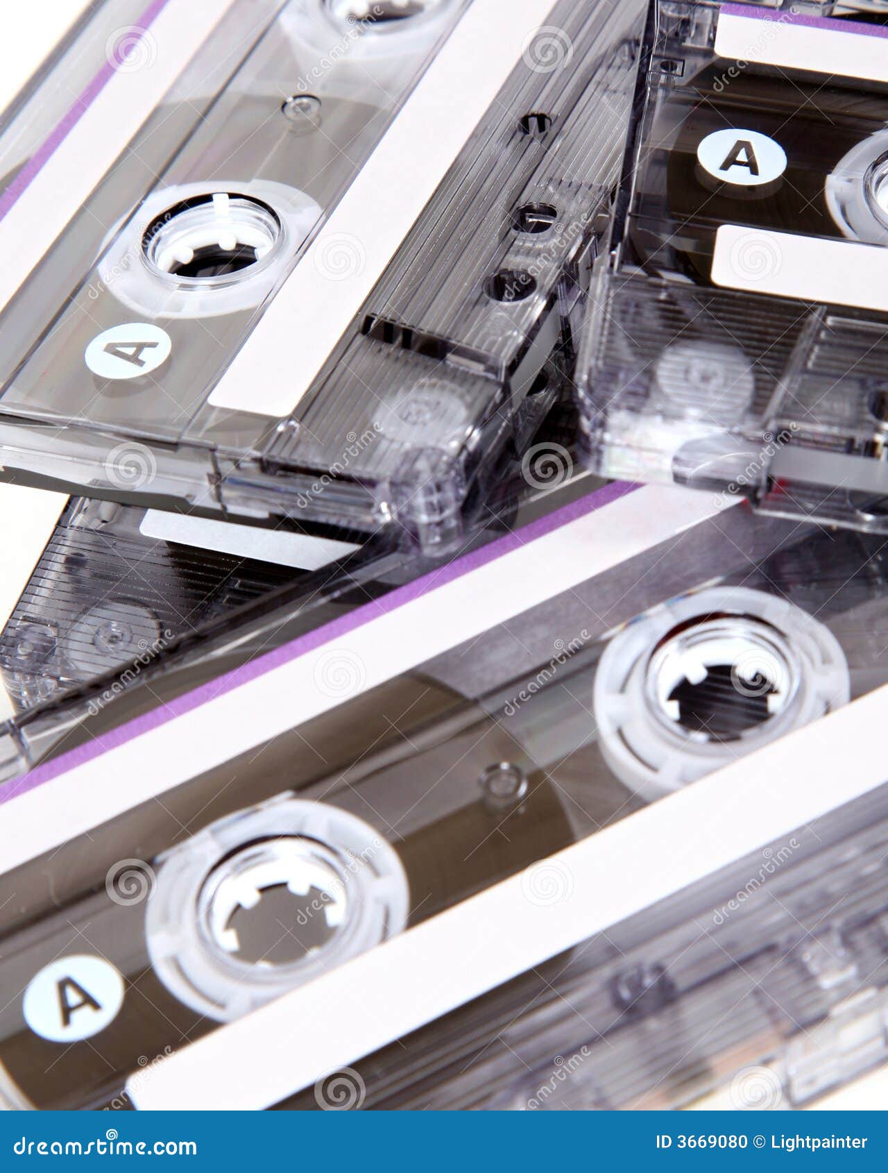 Cassette pile stock photo. Image of tape, isolated, stereo - 3669080