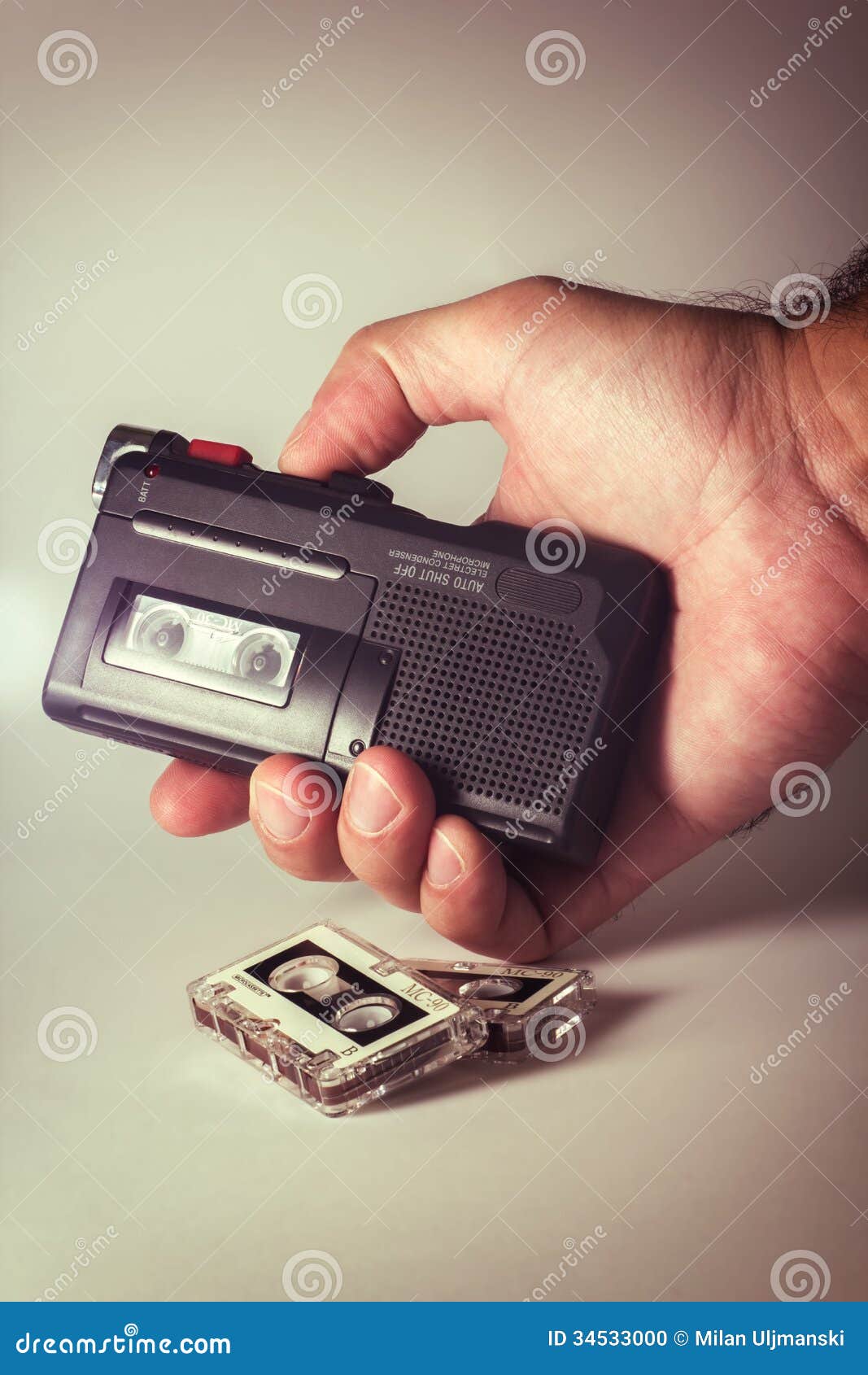 Cassette recorder stock photo. Image of journalist, obsolete - 34533000