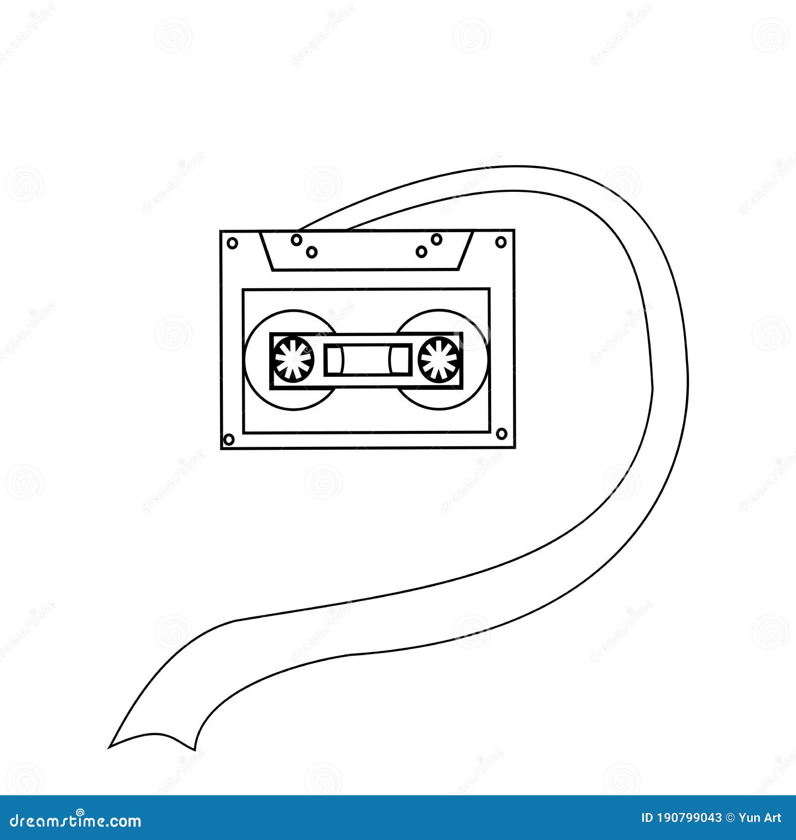 Cassette Ribbon Logo Vector Design Icon Stock Vector - Illustration of ...