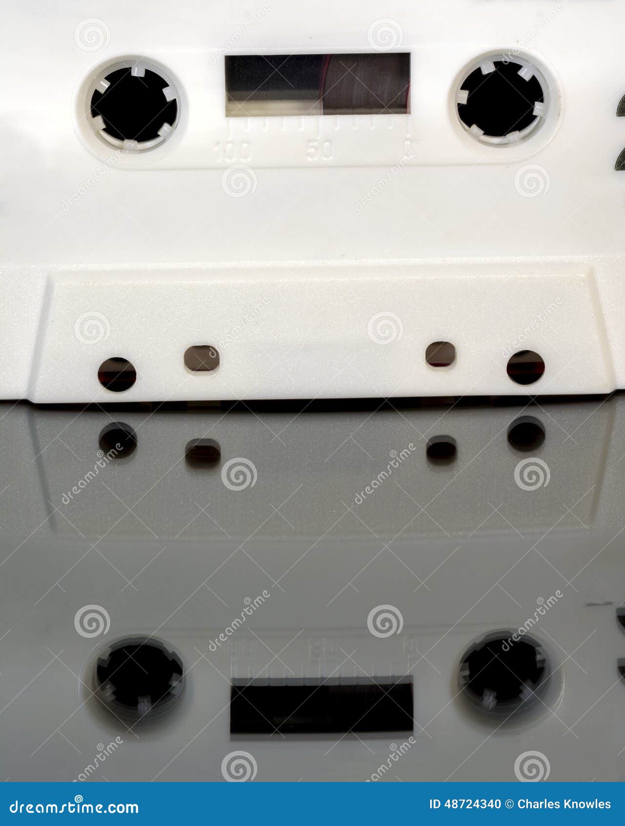 Cassette Tape in Awhite Case Stock Photo - Image of plastic, cassette ...