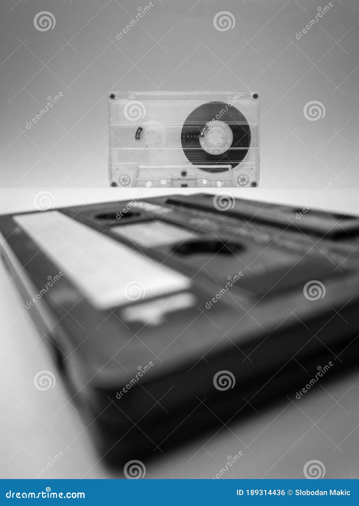 Cassette Tape, Object Isolated on a White Background, Analog Magnetic ...