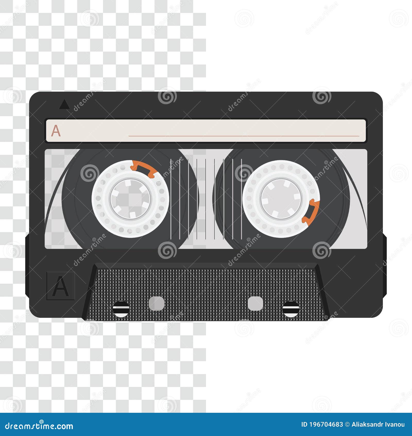 Cassette Tape. Realistic Retro Audio Cassette Tape. Transparent ...