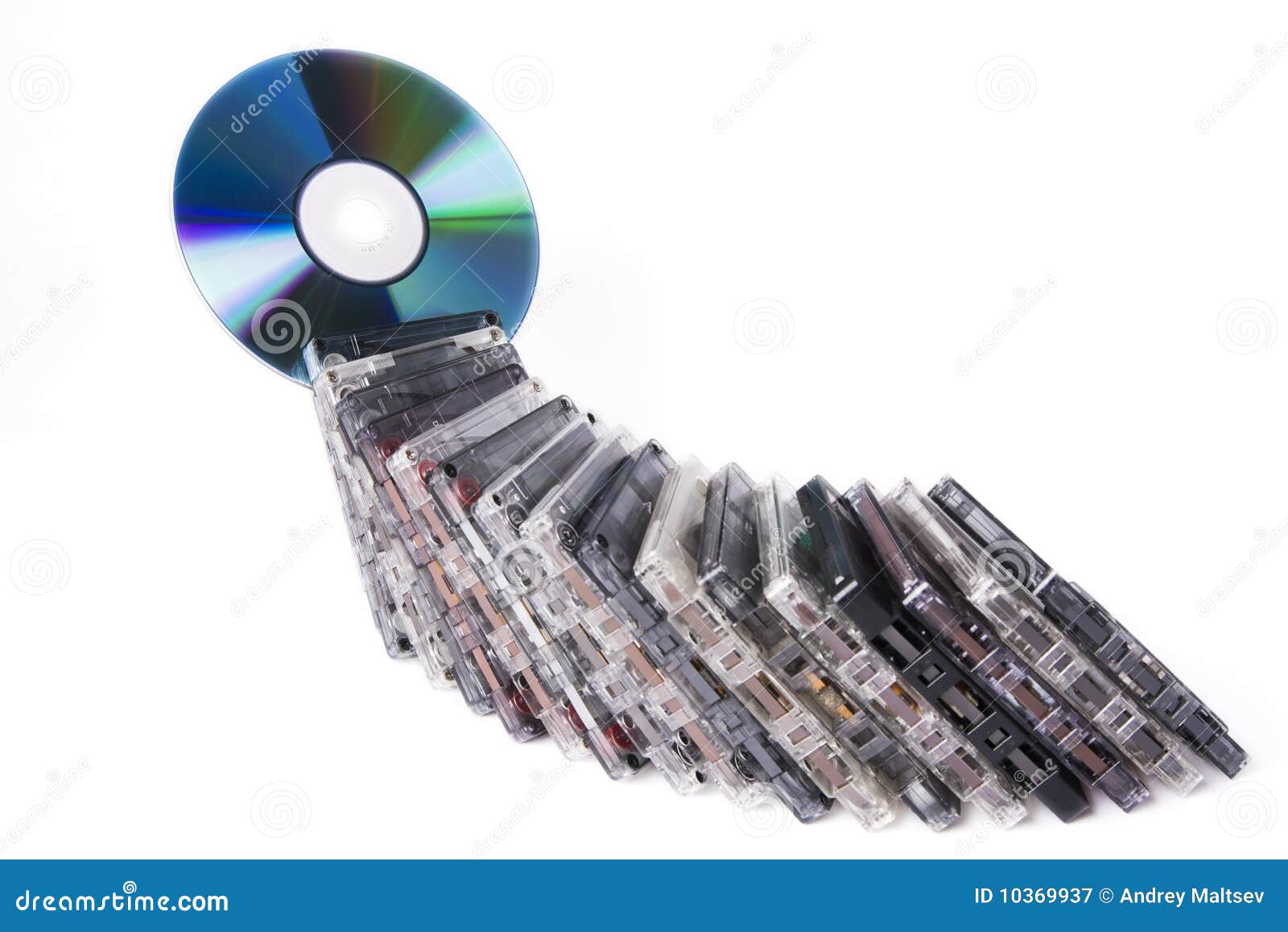 Cassettes with CD stock image. Image of musical, music - 10369937