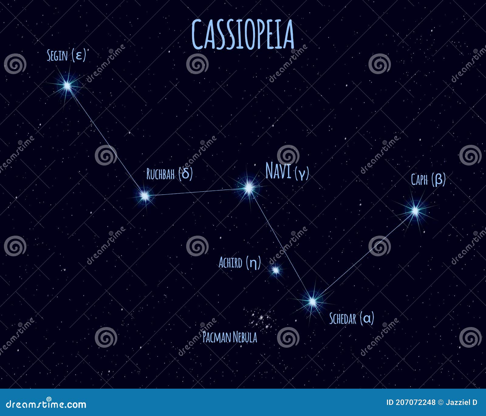 Cassiopeia Constellation Cartoon Vector 49142849