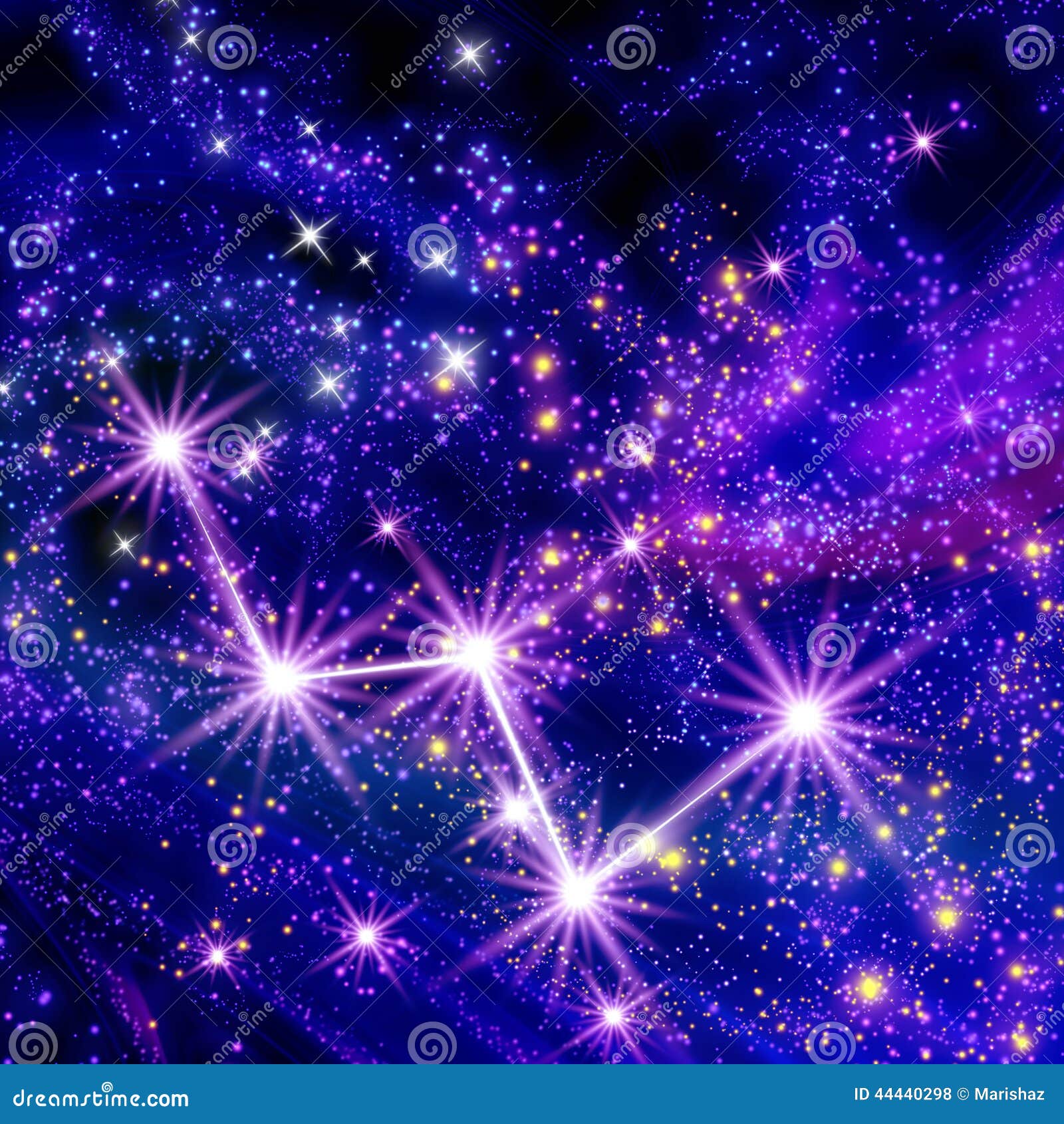 Cassiopeia De La Constelación Stock De Ilustración Ilustración De