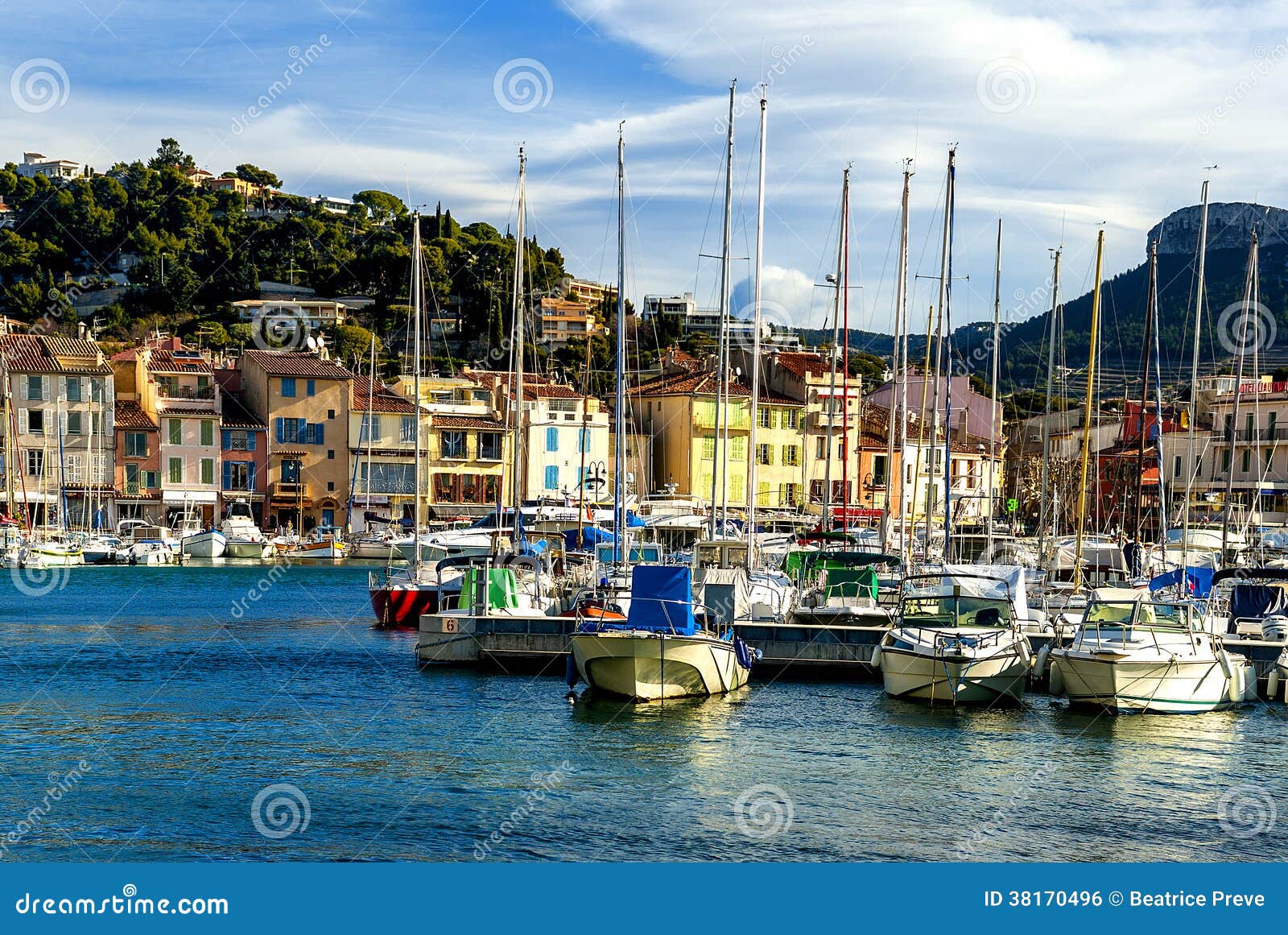 Cassis city in France stock photo. Image of fishing, riviera - 38170496