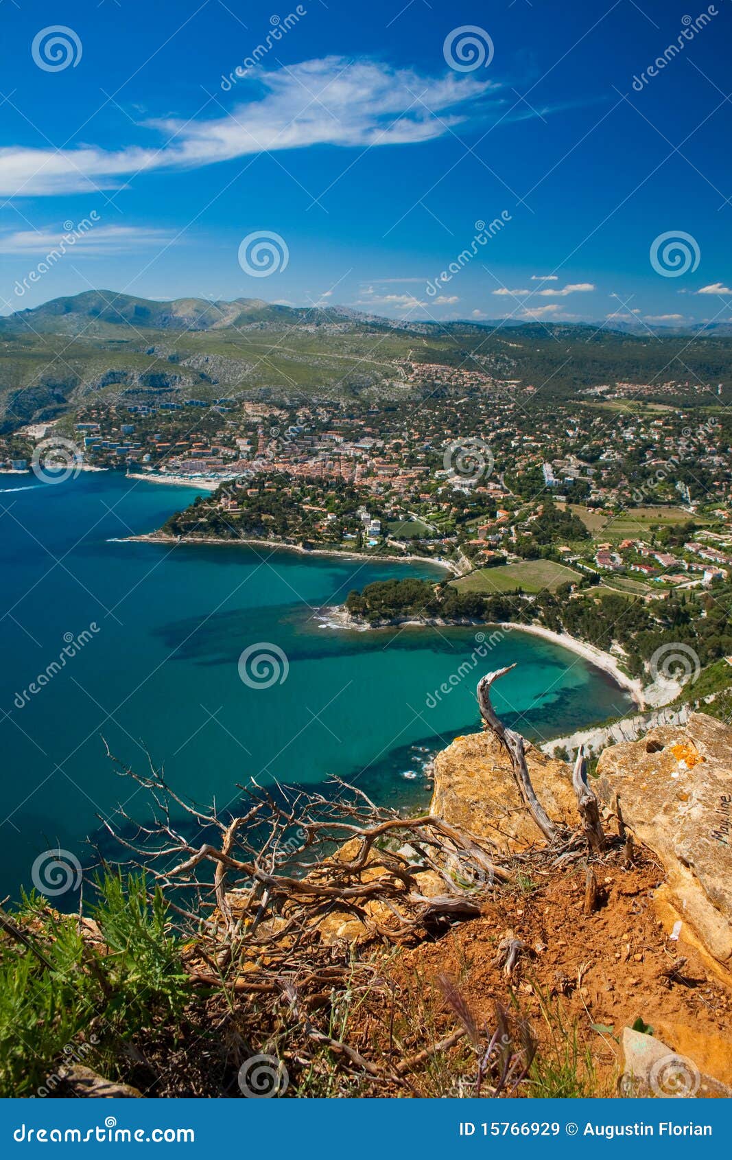 Cassis View from Route De Cretes Stock Image - Image of nature, holiday ...