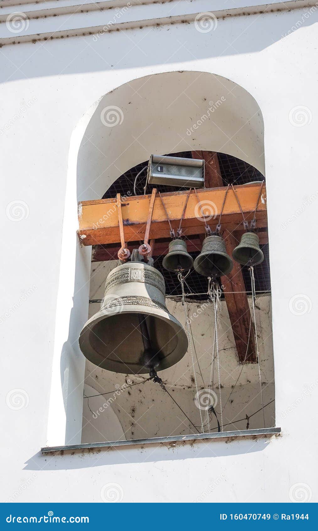 Cast Bells on the Bell Tower of an Orthodox Church Stock Image - Image ...