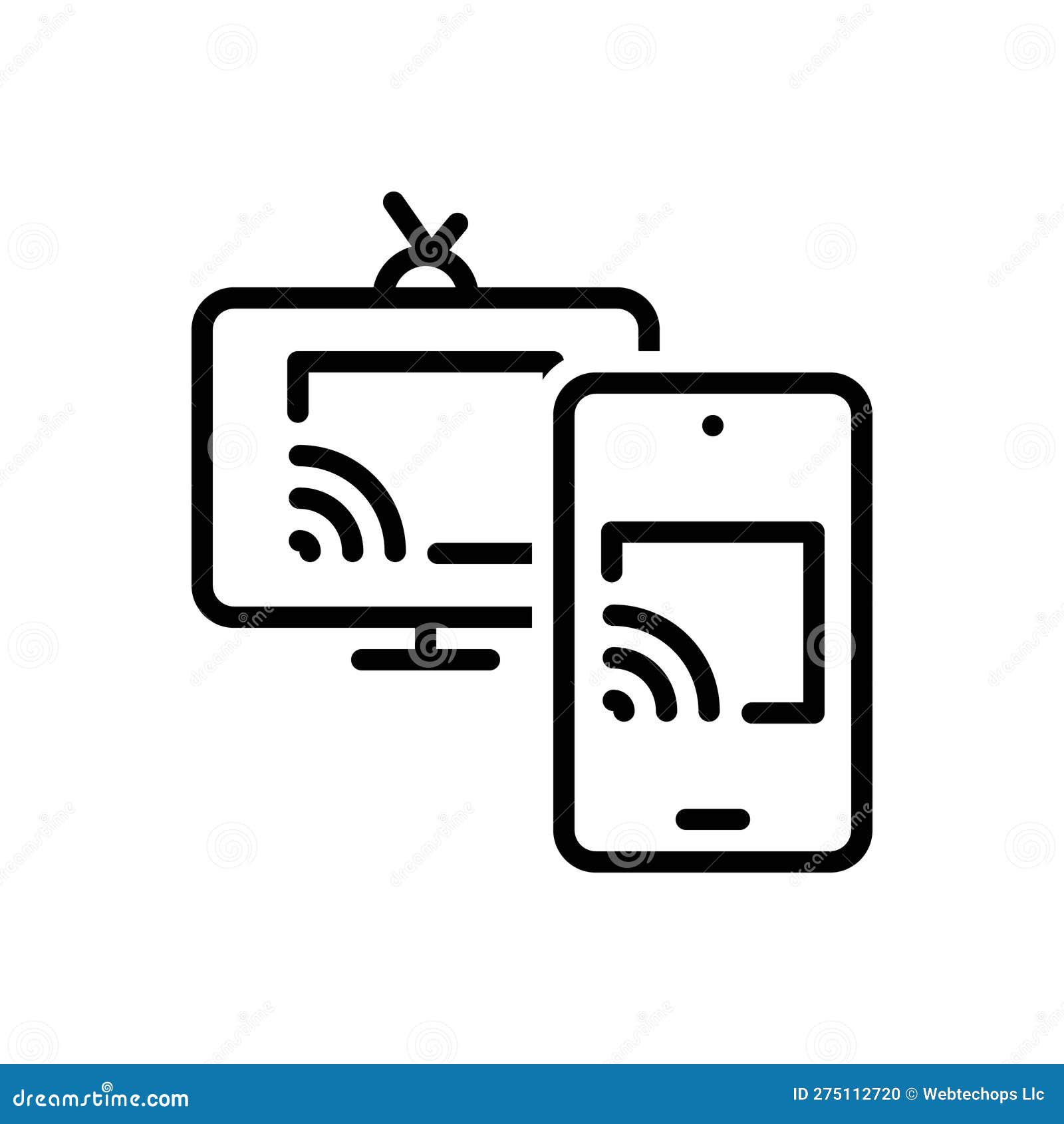 Black Line Icon for Cast, Casting and Display Stock Vector ...