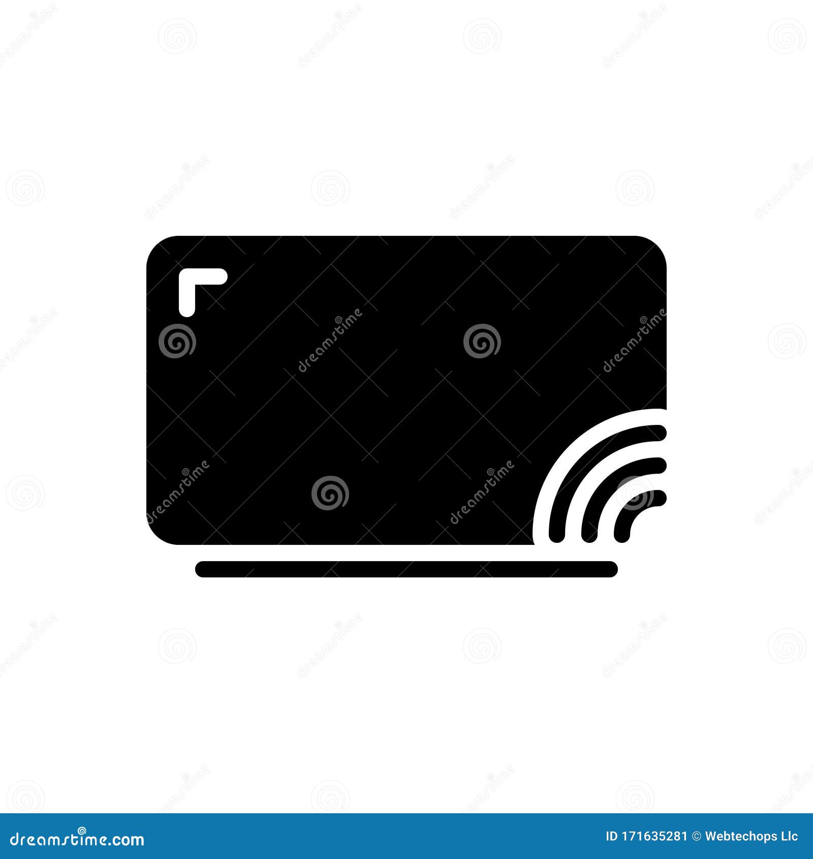 Black Solid Icon for Cast, Screen and Media Stock Vector - Illustration ...