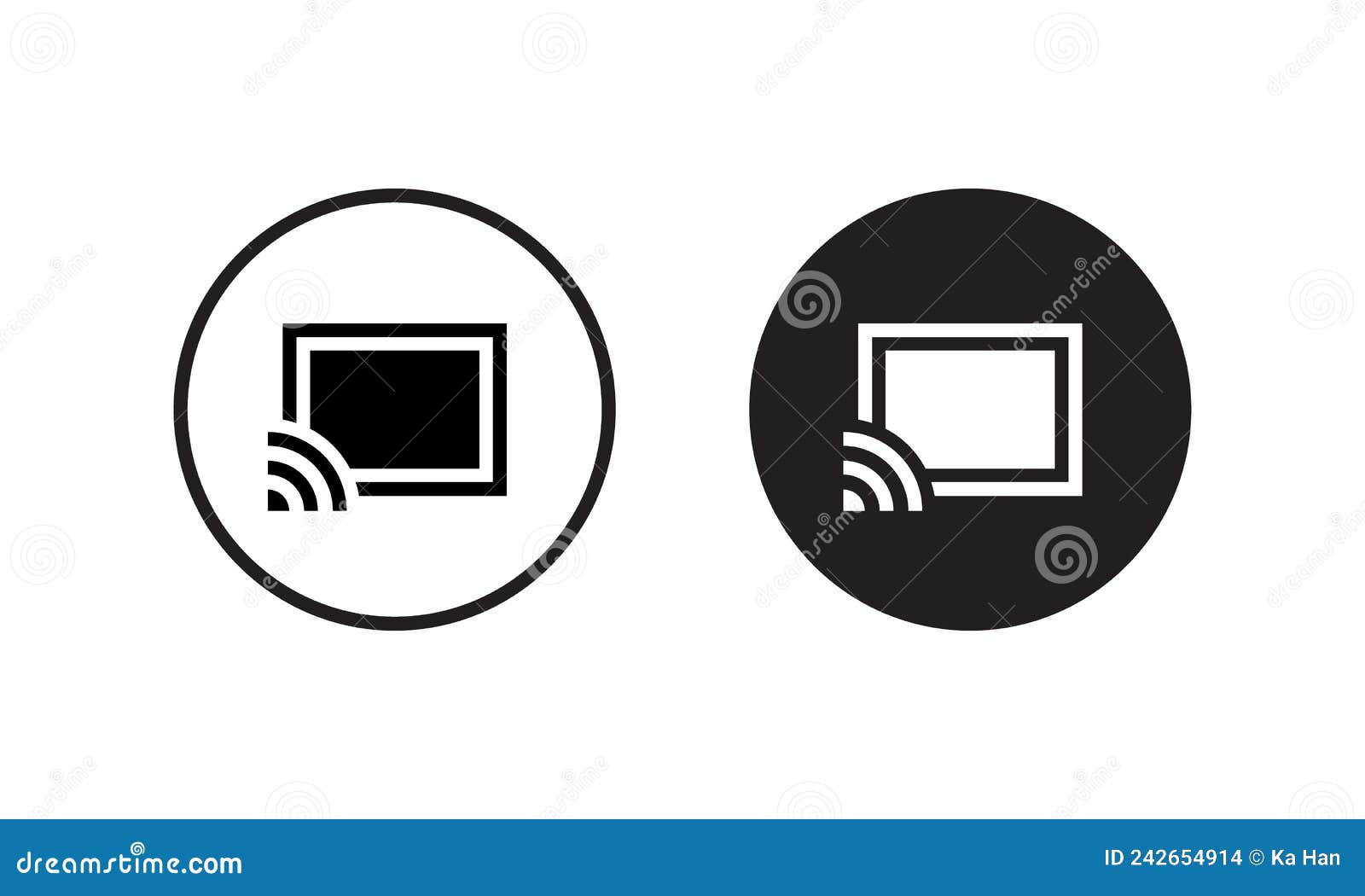 Cast Icon Vector. Screencast Symbol Design Stock Vector - Illustration ...