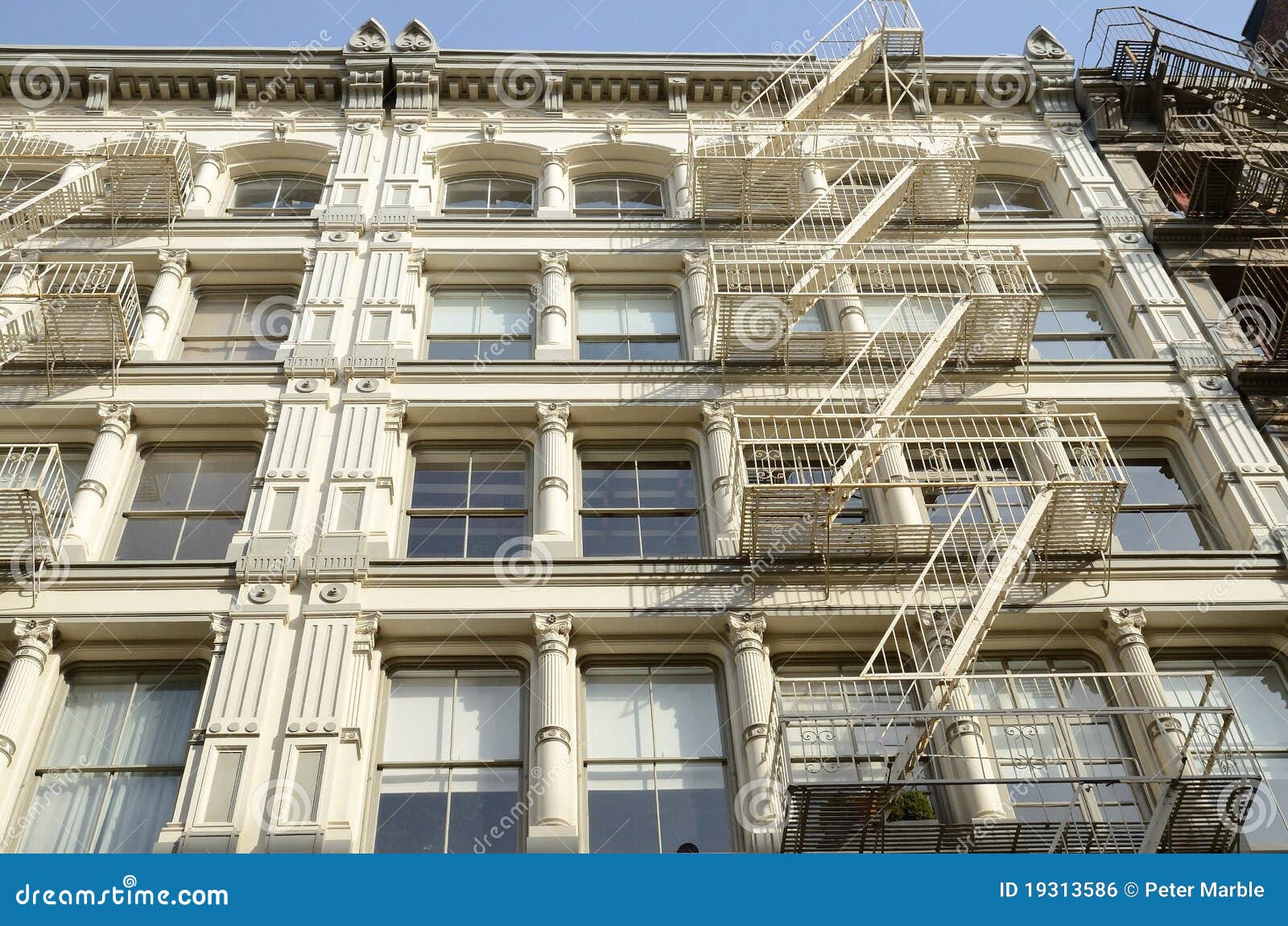 Cast-Iron Building Facade stock photo. Image of windows - 19313586