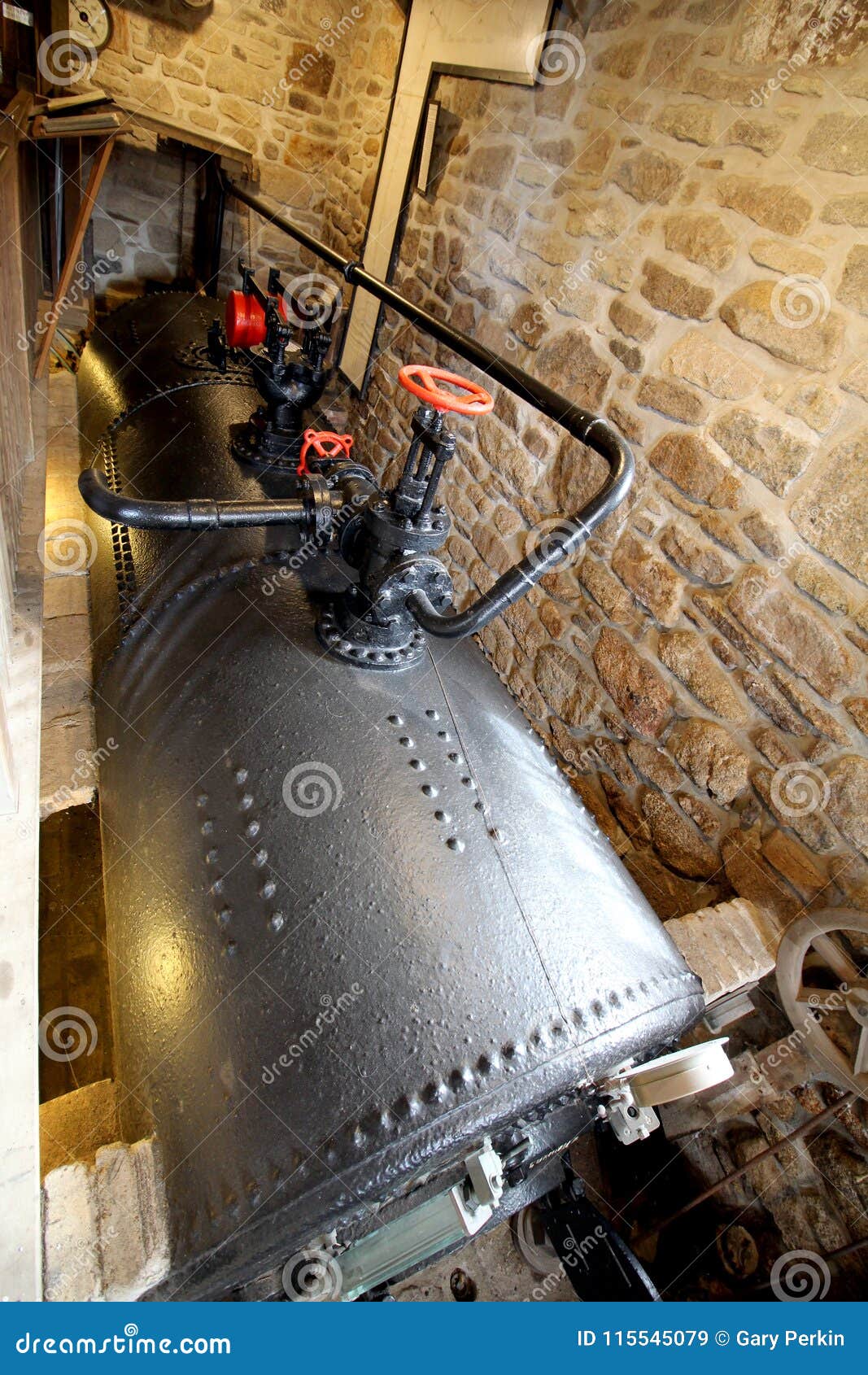 The Pithead Of A Cornish Tin Mine Showing The Main Lifting Pulley, With ...