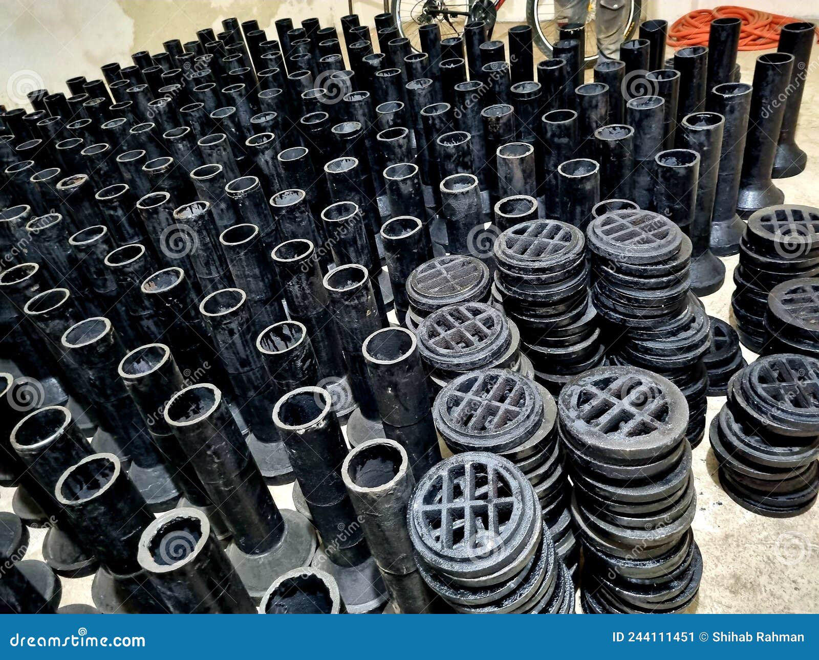 Cast Iron Drainage Pipe Used on Flyover, River Bridge Etc Stock Image ...