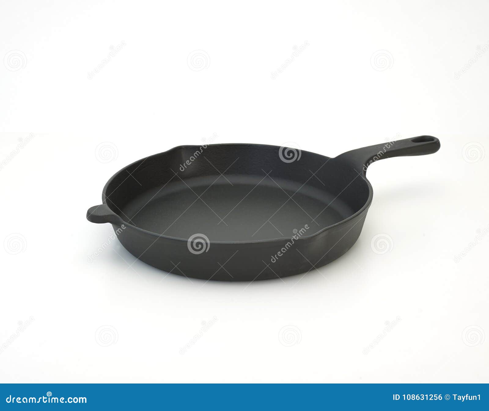 Cast Iron Pan from Side View Stock Photo - Image of modern, heavy ...