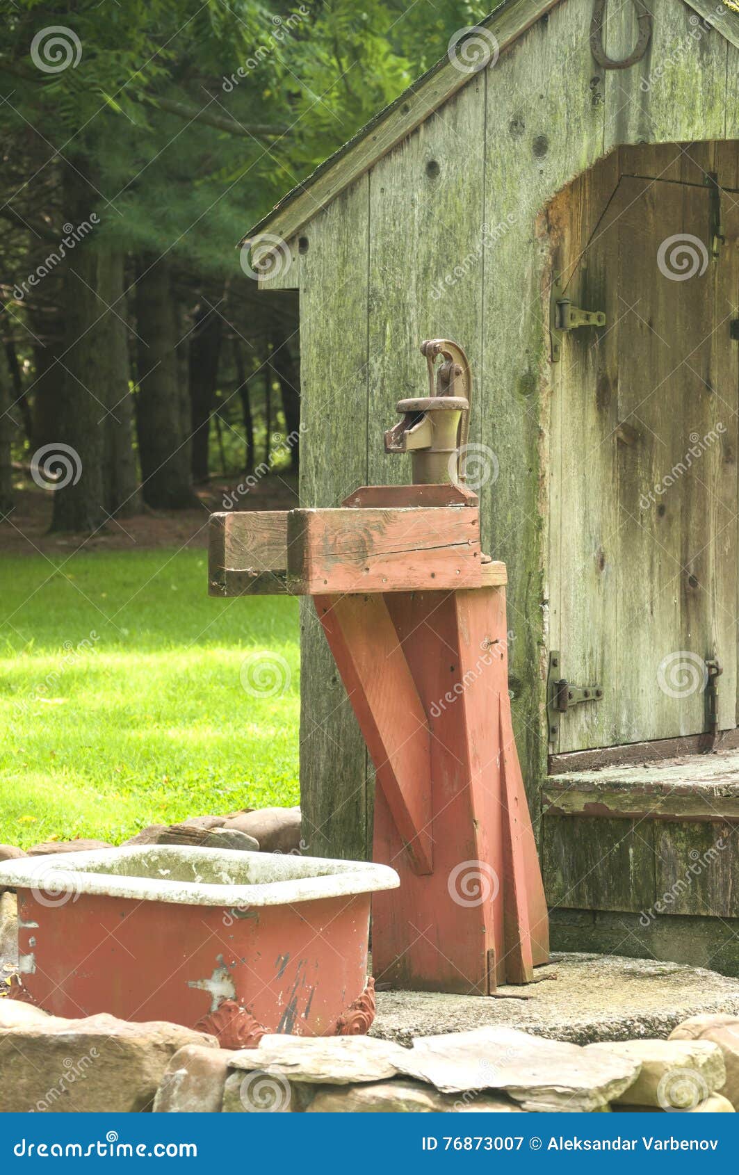 Cast Iron Pitcher Hand Water Pump Stock Image - Image of equipment ...