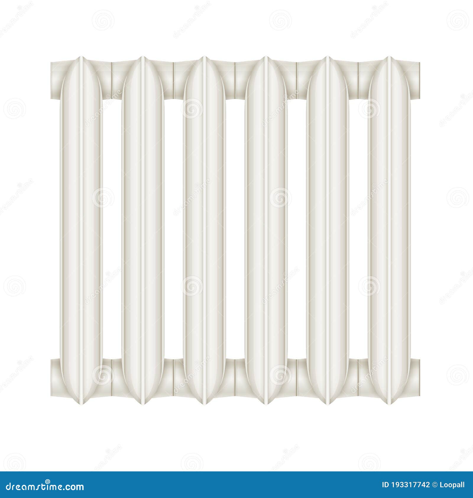 Cast-iron Radiator for Heating Systems. Illustration. Stock ...