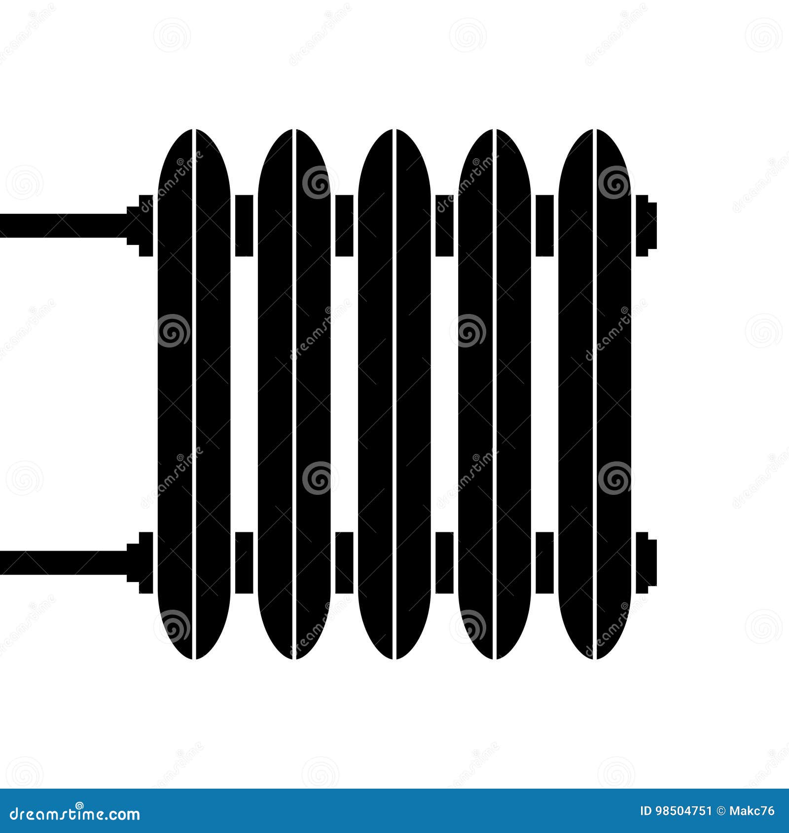 Cast-iron Radiator for Heating Systems. Stock Vector - Illustration of ...