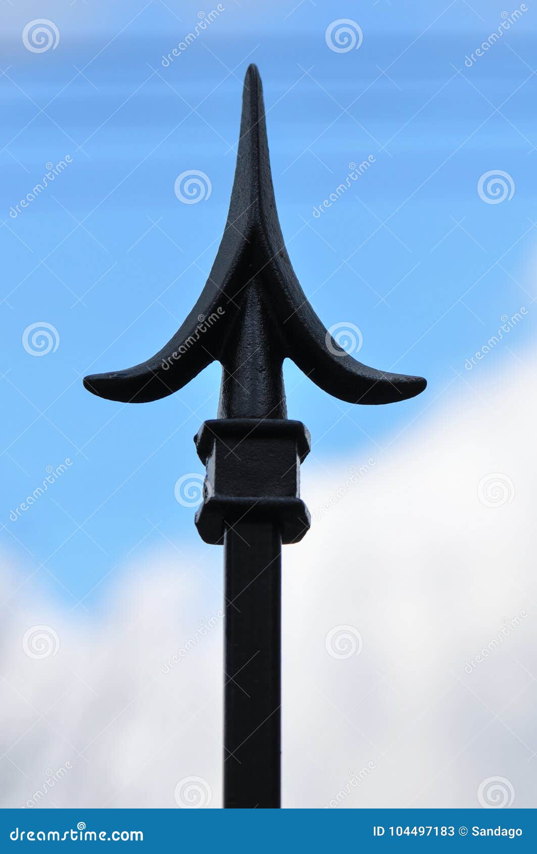 Cast Iron spike stock image. Image of iron, gray, fencing - 104497183