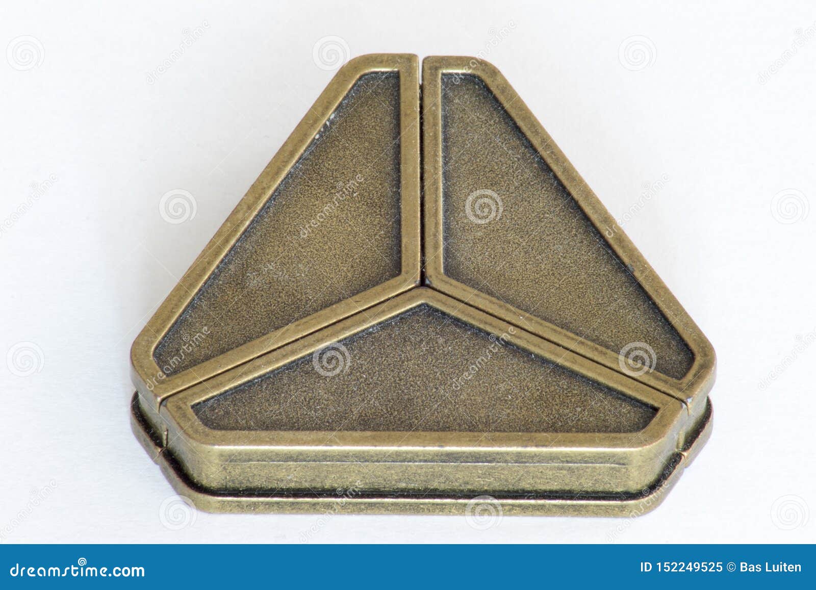 Cast iron triangle puzzle stock image. Image of cast - 152249525