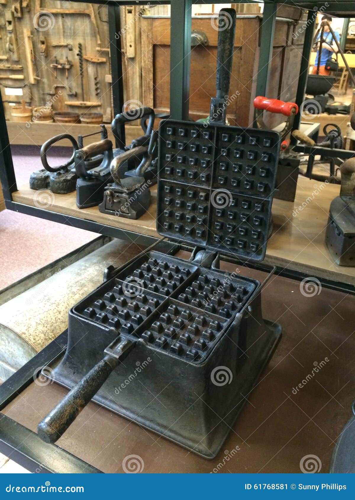 Cast iron waffle maker stock image. Image of long, maker - 61768581